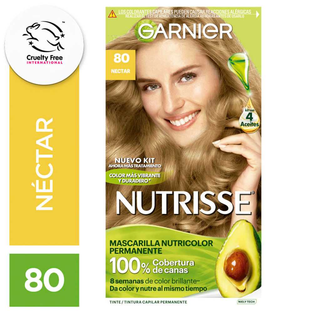 Kit de Coloracion Nutrisse Tono 80 - Nectar - Jumbo
