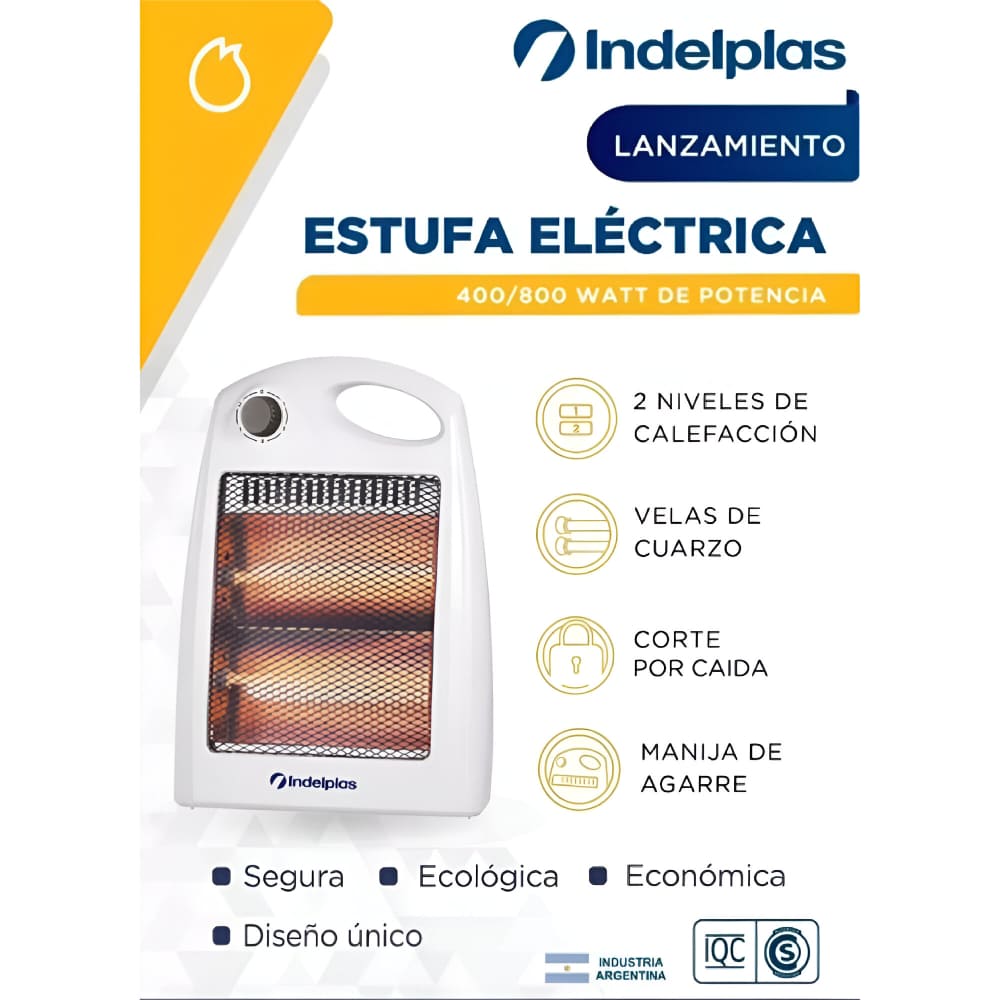 Estufa Halógena Eléctrica Indelplas de Cuarzo I Hot Sale - Jumbo