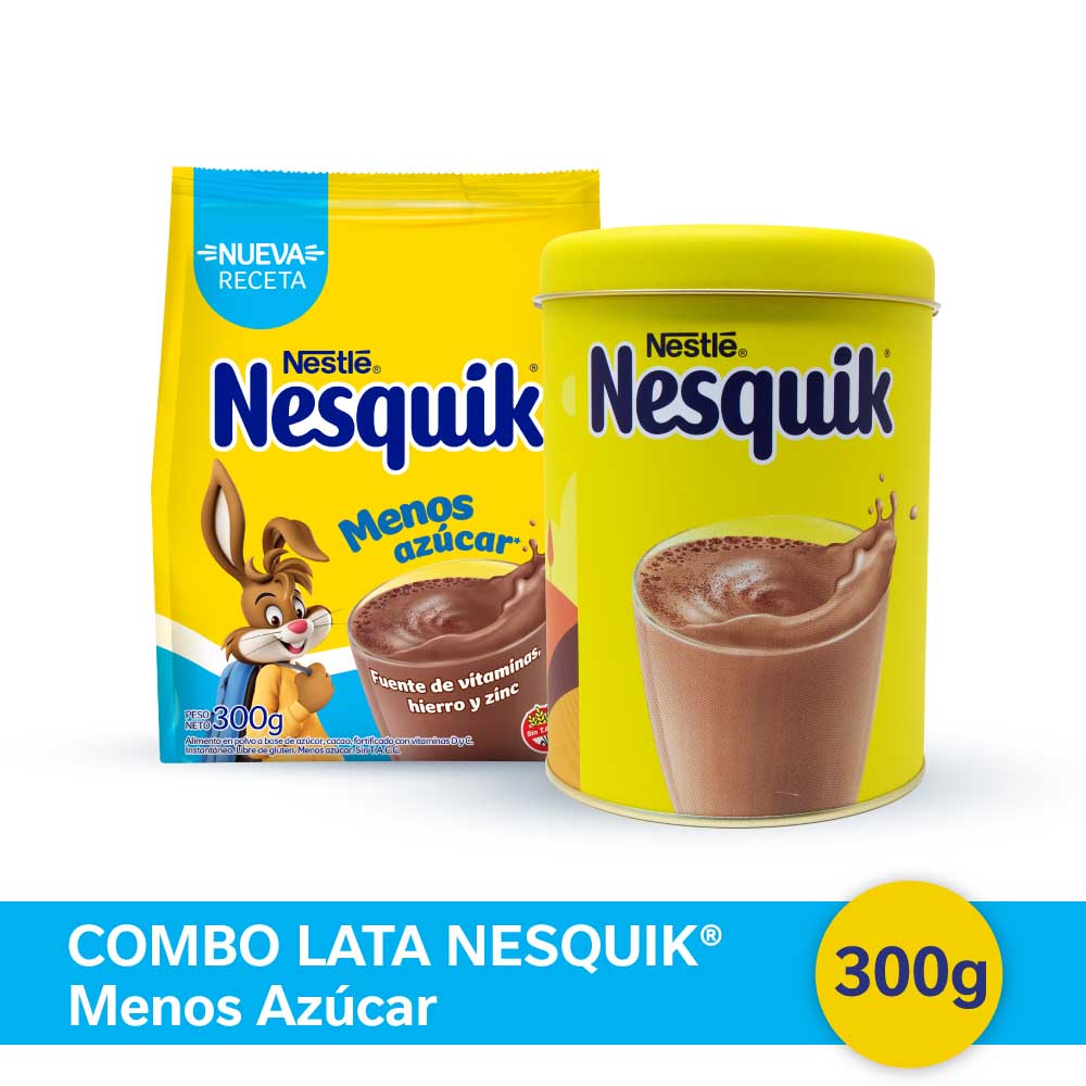 Cacao Nesquik Menos Azucar X300g Vea