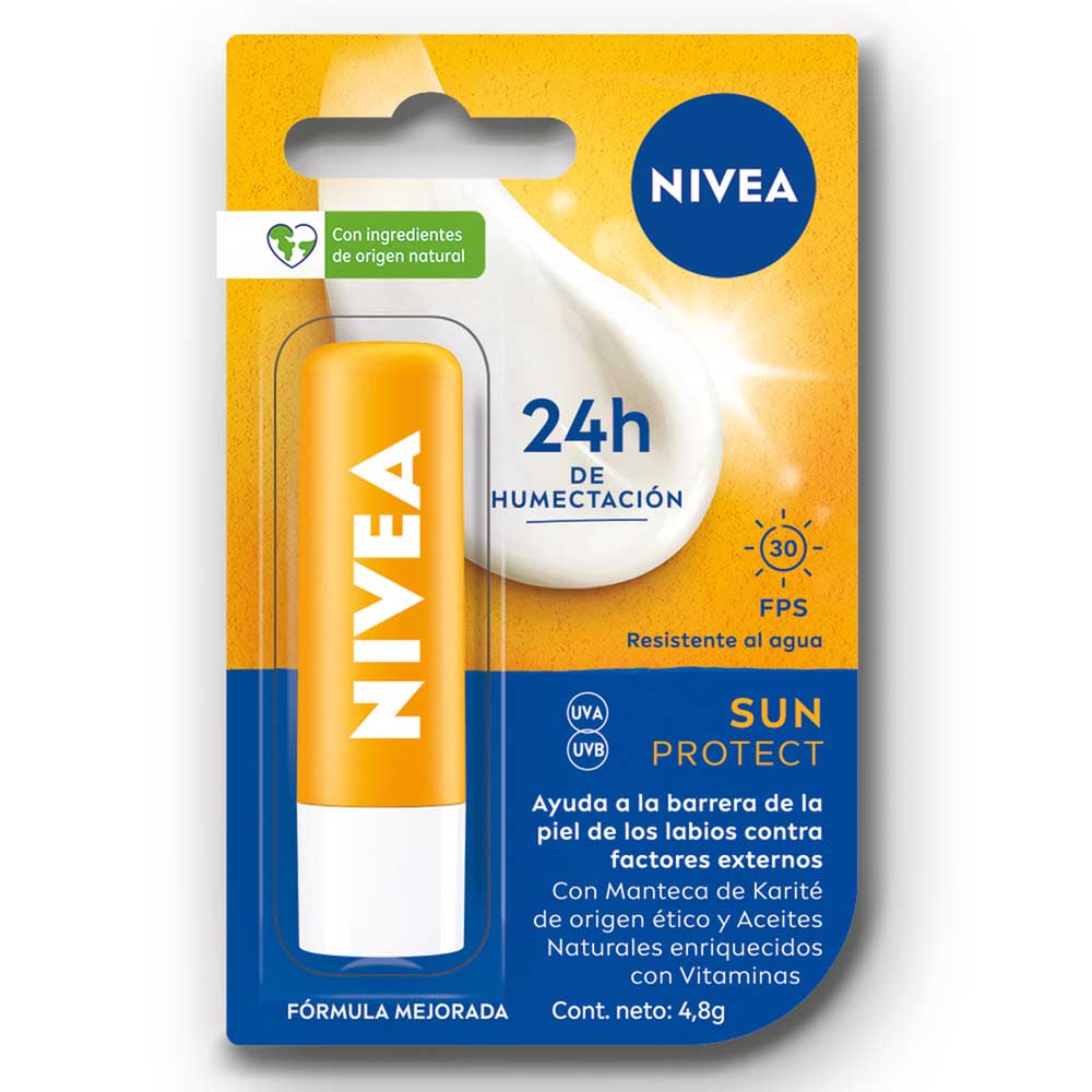 PROTECTOR LABIAL HUMECTANTE NIVEA SUN PROTECT FPS 30 4,8 GR - Jumbo