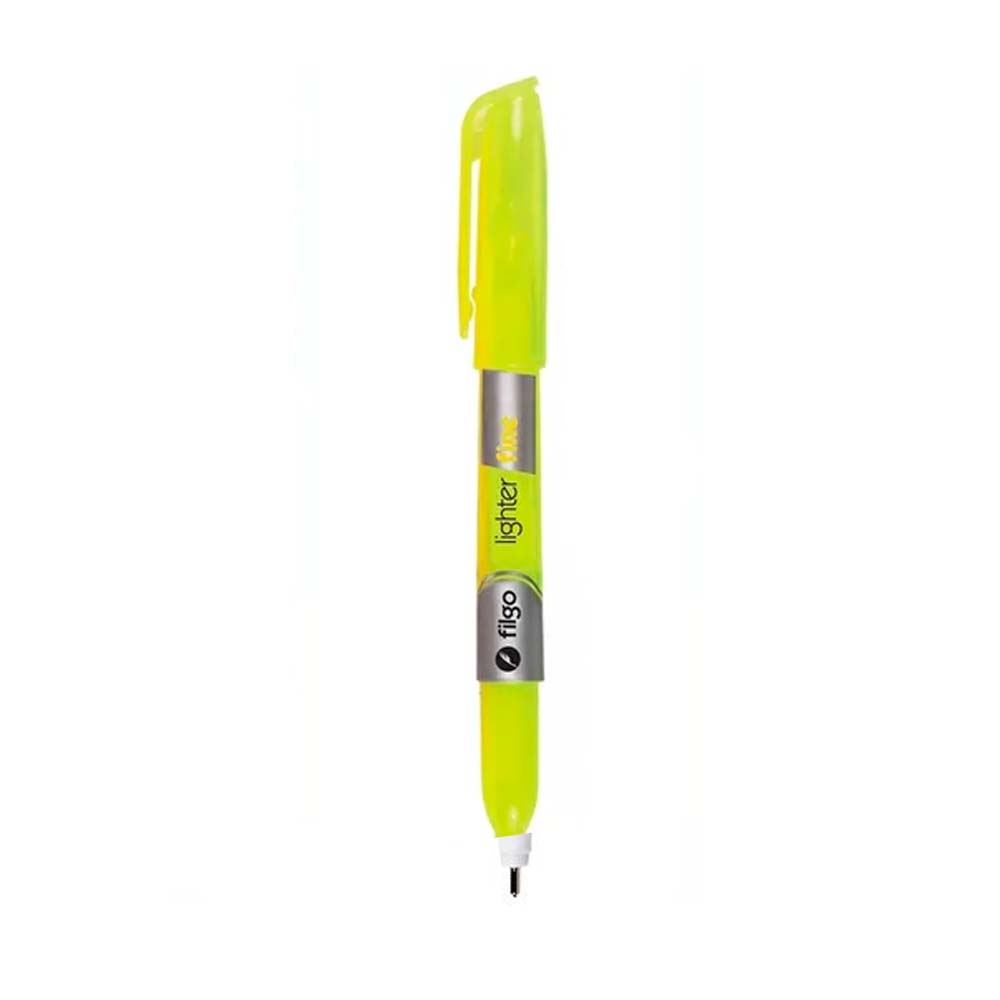 Resaltador Lighter Fine / Caja 12 Amarillo Flú Filgo - Vea