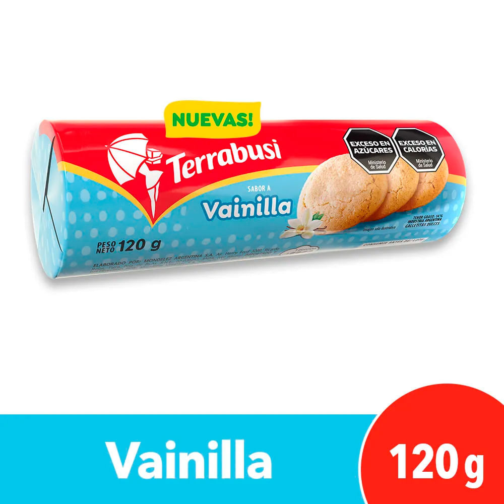 Galletas TERRABUSI Vainilla 120g - Disco