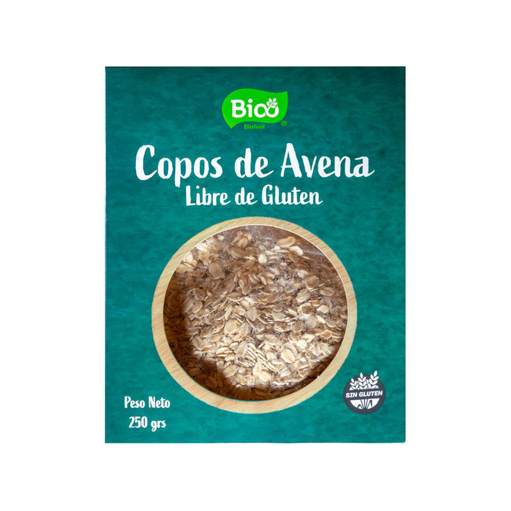 Copos De Avena Libre De Gluten 250 Gr Binfinit - Disco
