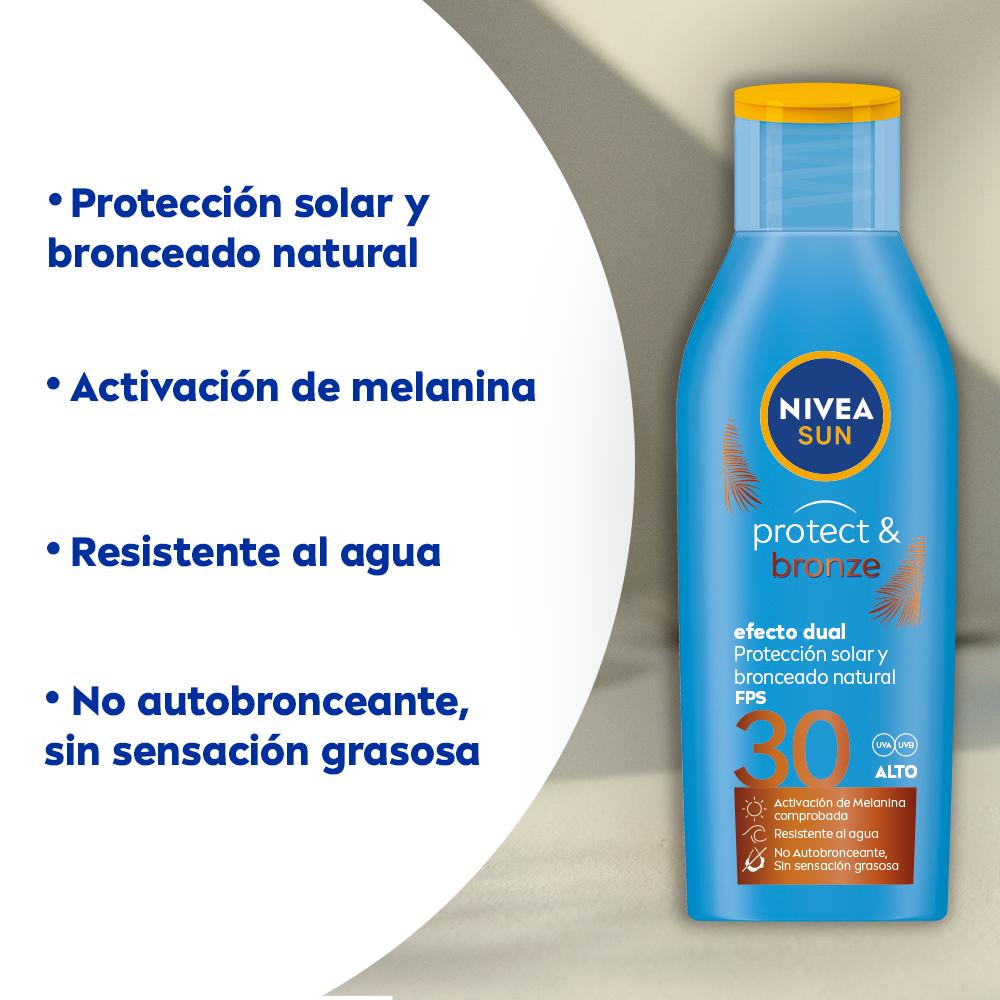 PROTECTOR SOLAR NIVEA SUN PROTECT & BRONZE FPS 30 200 ML - Jumbo