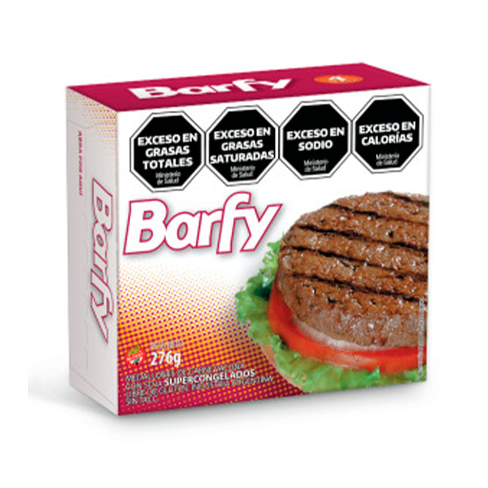 Medallon de carne BARFY C/Soja x4 - Vea