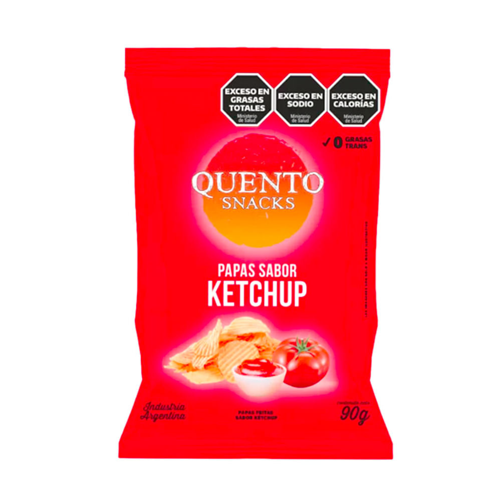 Papas fritas QUENTO SNACKS Ketchup - Jumbo