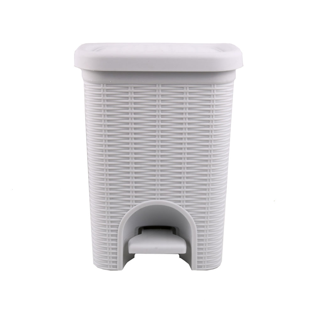 BASURERO LOOK RATTAN BLANCO - Jumbo
