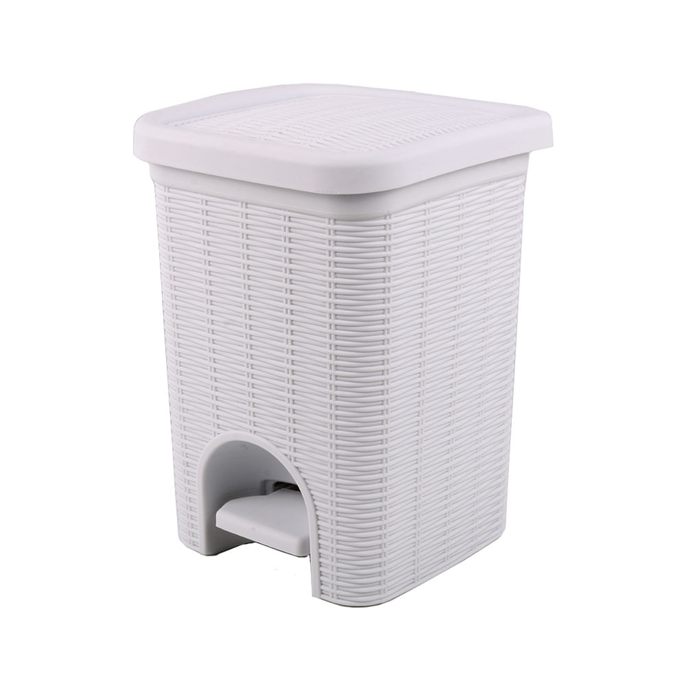 BASURERO LOOK RATTAN BLANCO - Jumbo