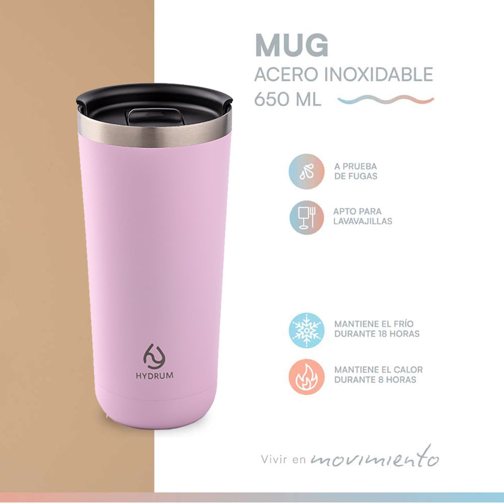 MUGS ROSA X 650 ML HYDRUM - Jumbo