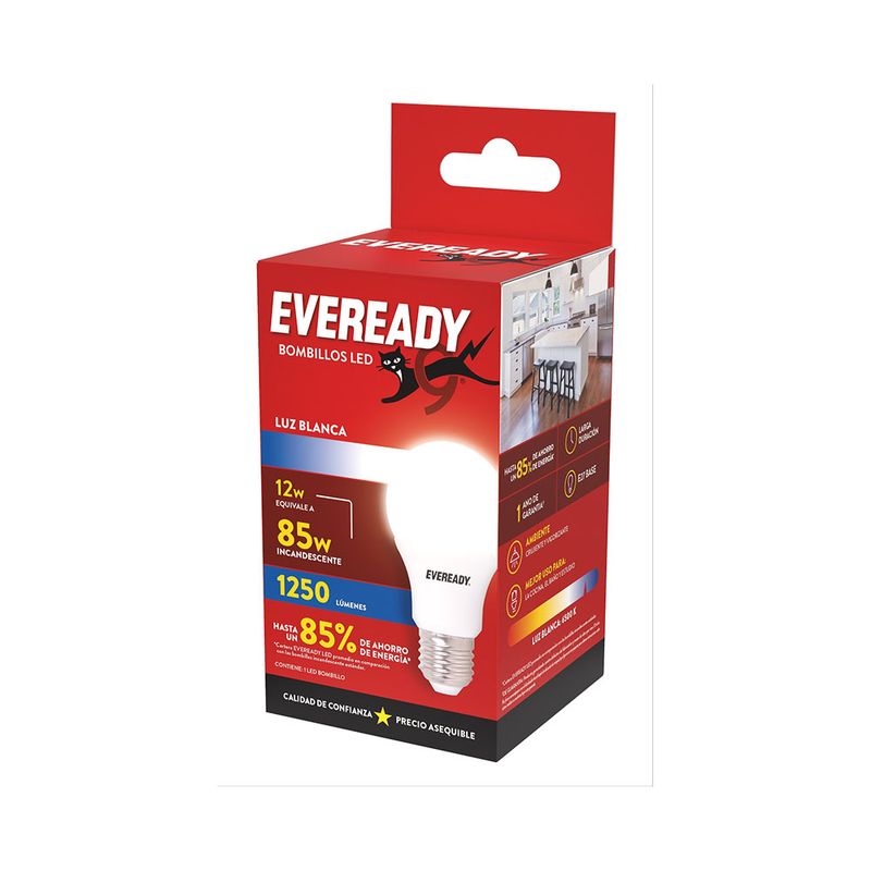 Led 12W Blanco G3 Eveready - Jumbo