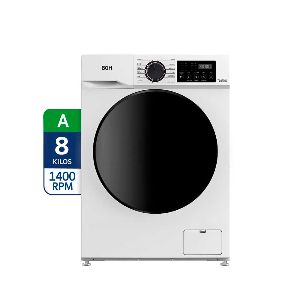 Lavarropas Inverter 8 Kg 1400RPM Blanco PIH034058 BGH - Disco