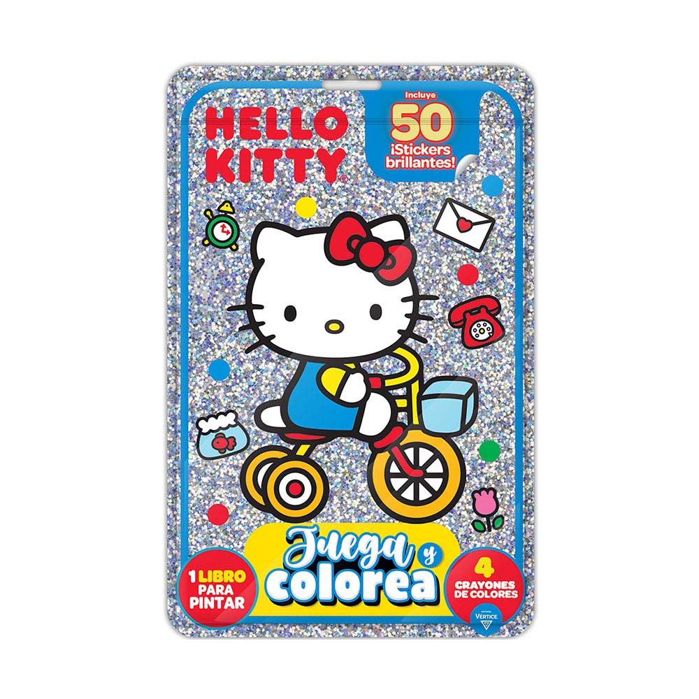 Libro Hello Kitty-Juega Y Colorea Vertice - Jumbo