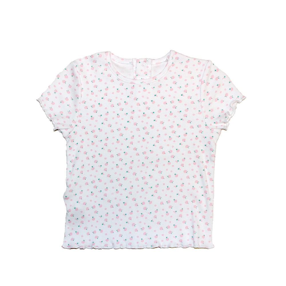 Remera Beba Rib Print Rosa Talle 12-36 Urb - Vea