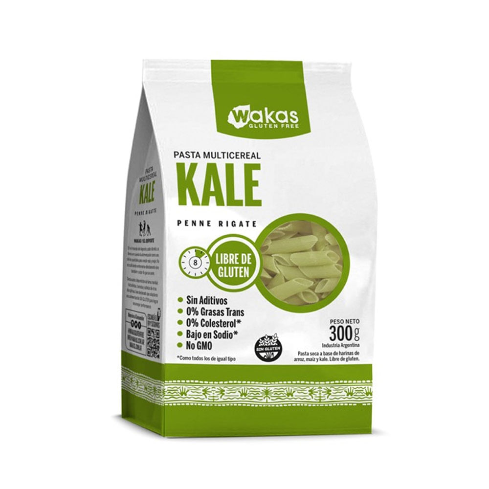 Penne Rigate Multicereal Con Kale X 300 Gr Wakas - Jumbo